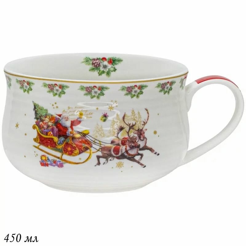 Бульонница Lenardi Новый Год 450 мл фарфор