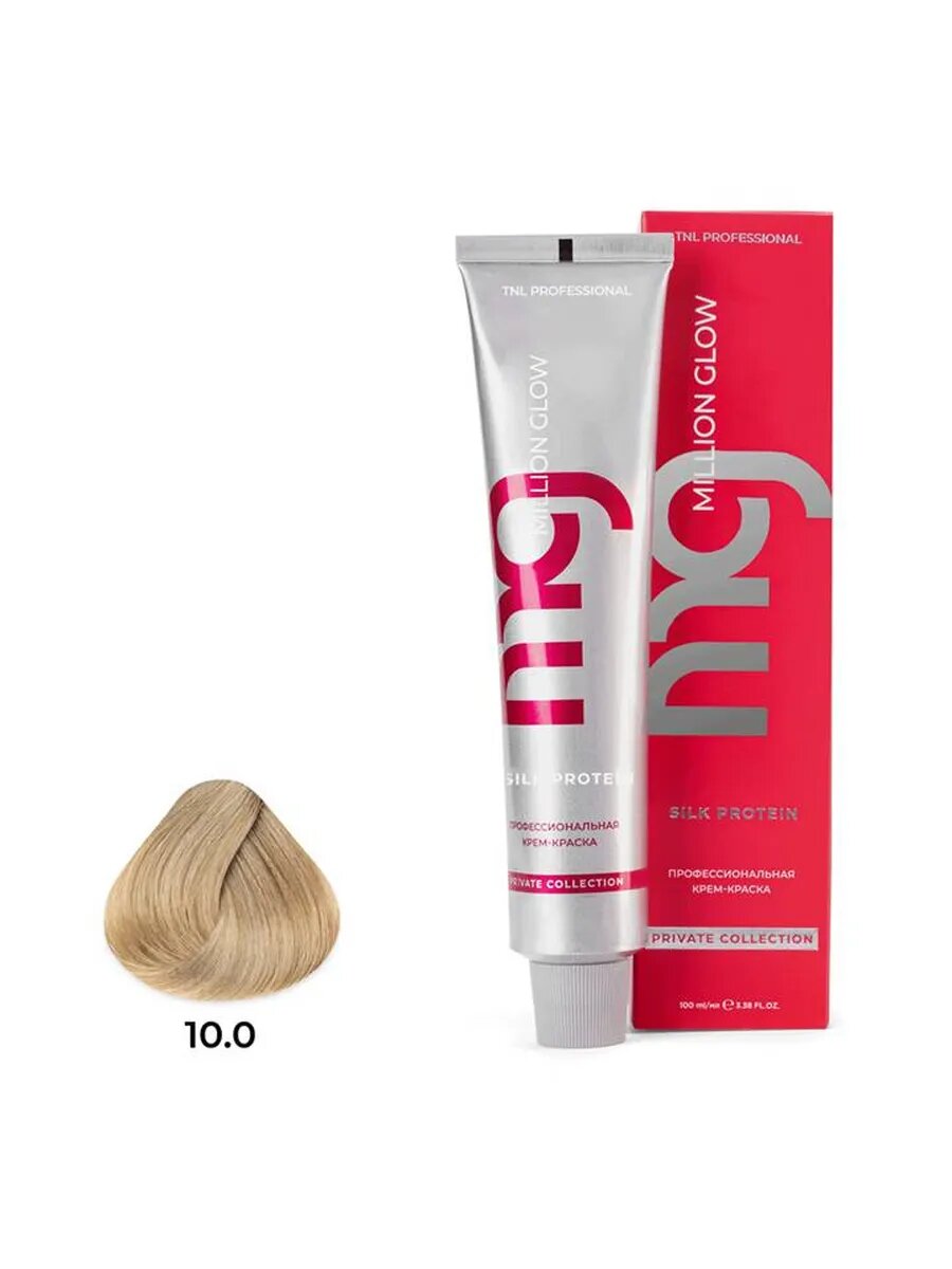 Крем-краска для волос Million glow Private collection Silk protein 10.0