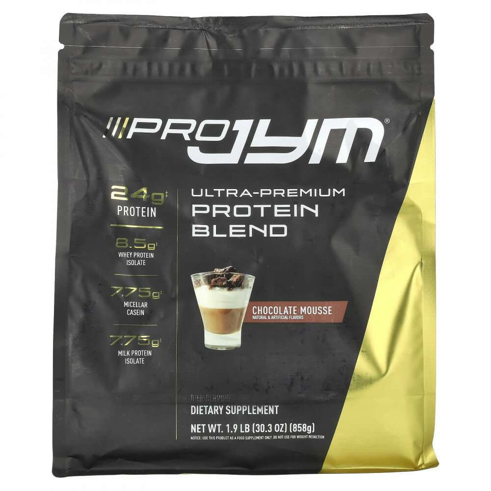 JYM Supplement Science, Pro JYM, протеиновая смесь ультрапремиального качества, шоколадный мусс, 858 г (1,9 фунта)