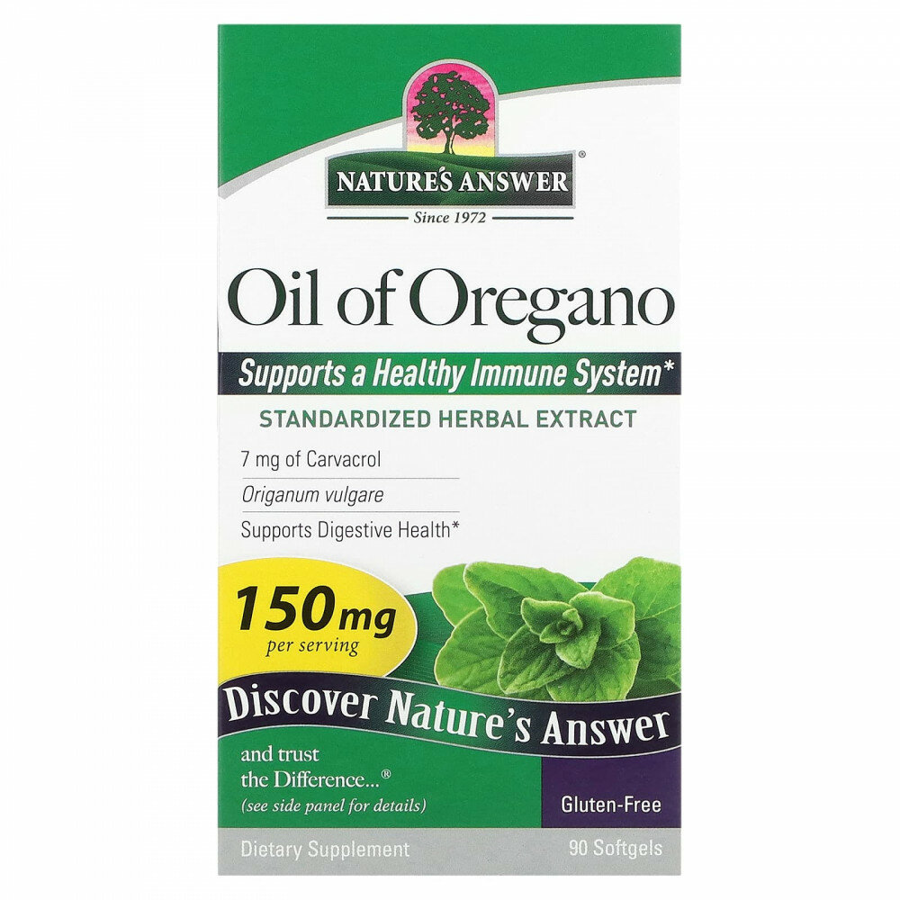 Nature's Answer, масло орегано, 150 мг, 90 мягких таблеток