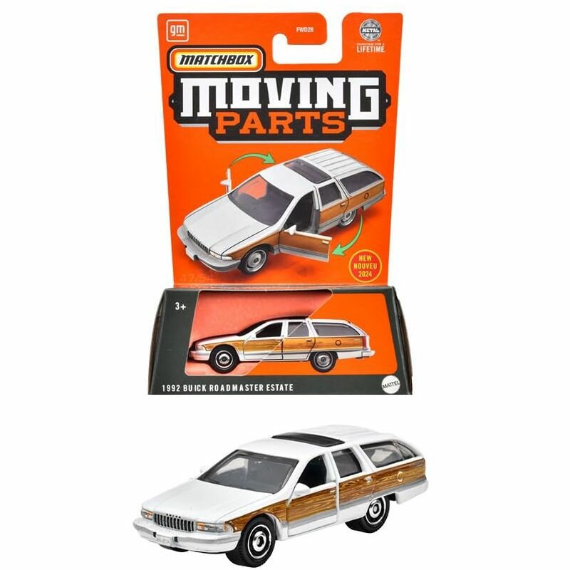 Машинка Mattel Matchbox-Moving Parts 2024 FWD28-1992 Buick Roadmaster Estate