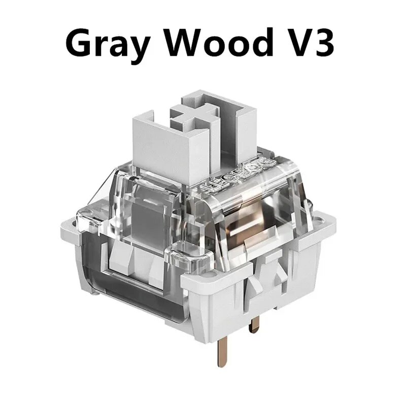 Переключатели LEOBOG GreyWood V3 линейные серые 70PCS