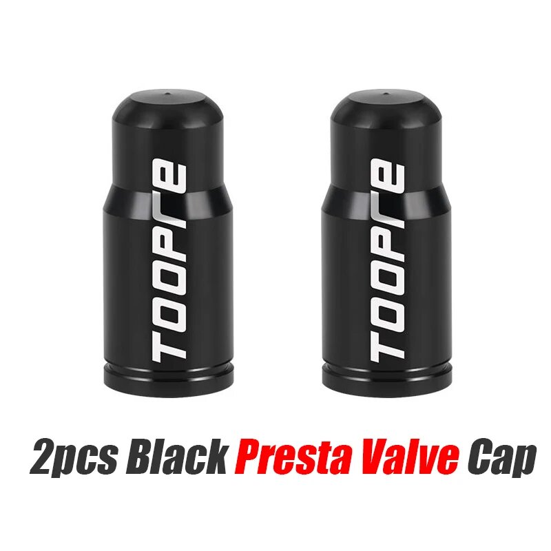 Крышки клапанов RISK для велосипеда 2 шт. Черный, Presta Valve Black