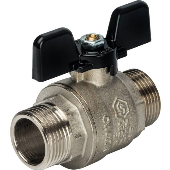 Кран шаровой Stout полнопроходной, НР/НР, ручка бабочка 3/4 (SVB-0006-200020)