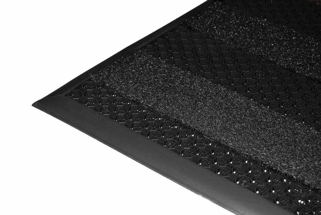 Придверный коврик "Сити-пласт комбо" Антикаблук 80 х 55 см, черный, коврик от грязи, грязезащитный