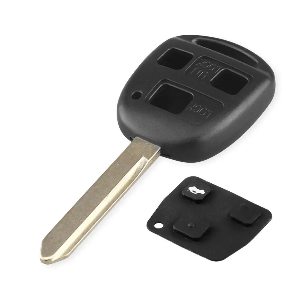 Запасные кнопки KEYYOU 2/3, корпус автомобильного ключа дистанционного управления чехол для Toyota Yaris Avensis Corolla RAV4 Echo Camry Fob TOY47 Blade With Button Pad