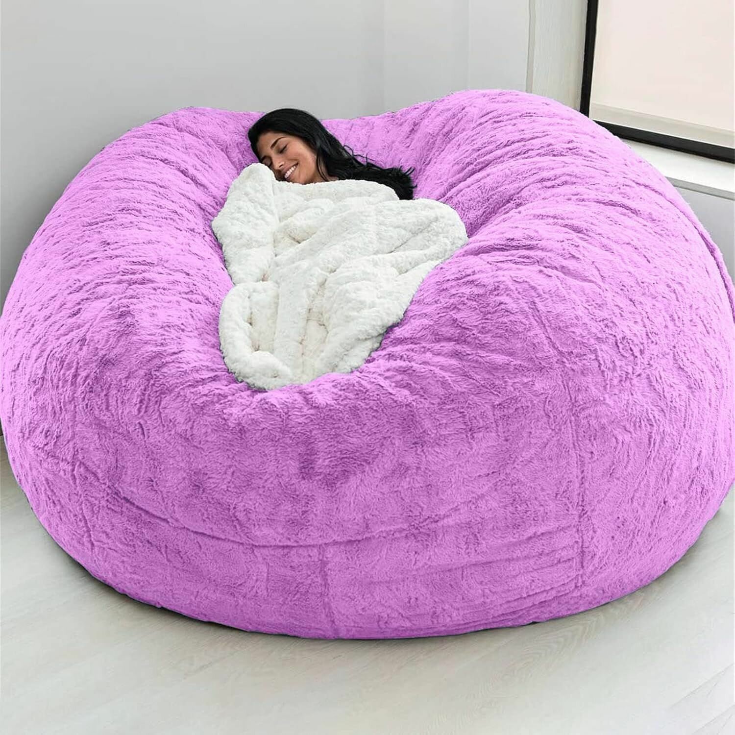 Чехол для кресла Jumbo Fur Bean Bag для детей и взрослых (без набивки)