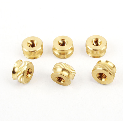 Латунная гайка М6 с накаткой 6 шт
