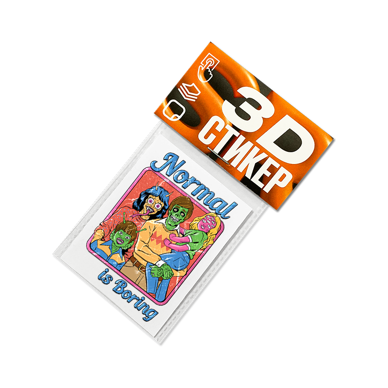 Стикер Epic Merch: normal is boring по мотивам творчества Стивена Родеса