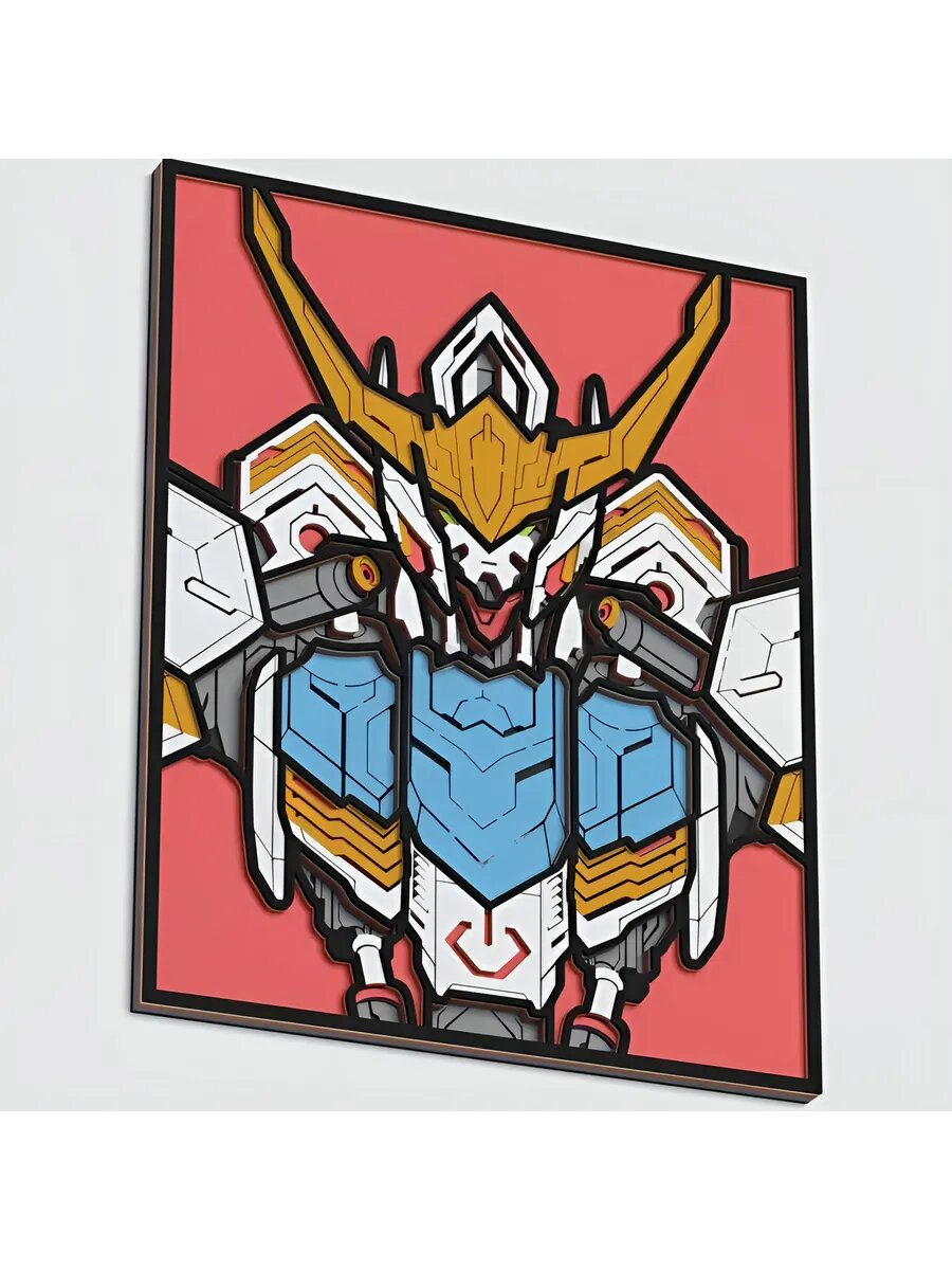 3D Картина по номерам из дерева Гандам Барбатос, 23x30 см