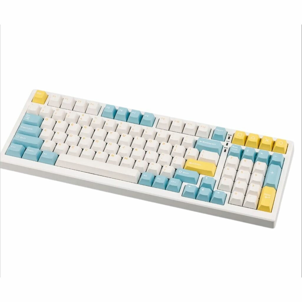 Колпачки для клавиш с морской солью и лимоном PBT Double Shot Cherry Profile механических клавиатур 61, 64, 68, 84, 87, 96, 980