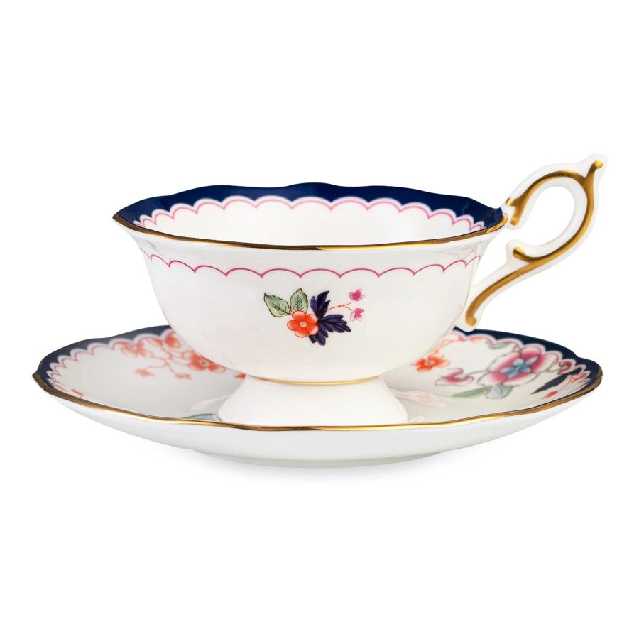 Чашка чайная с блюдцем Wedgwood Вандерласт Цветущий жасмин 140 мл, фарфор, п/к