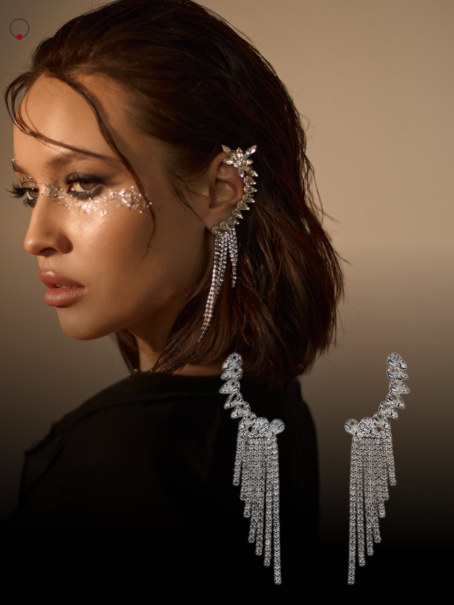 Серьги, кристалл