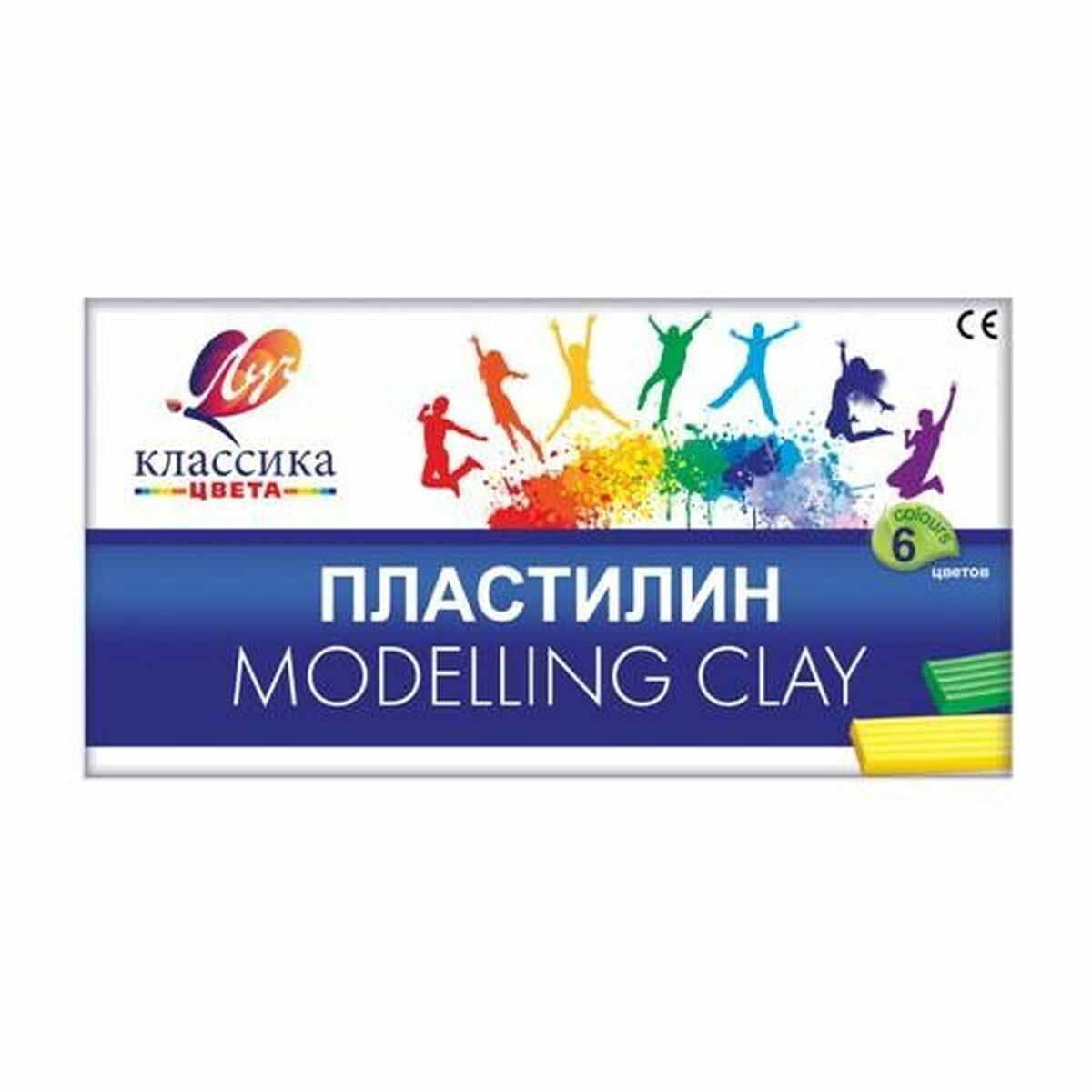 Пластилин 6 цветов Луч "Классика", 120г со стеком (12C 878-08), 40 уп.