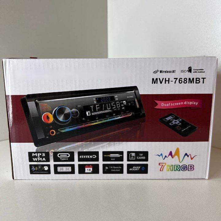Автомагнитола/ Магнитола 1 Din с Bluetooth AUX/ MVH-768MBT