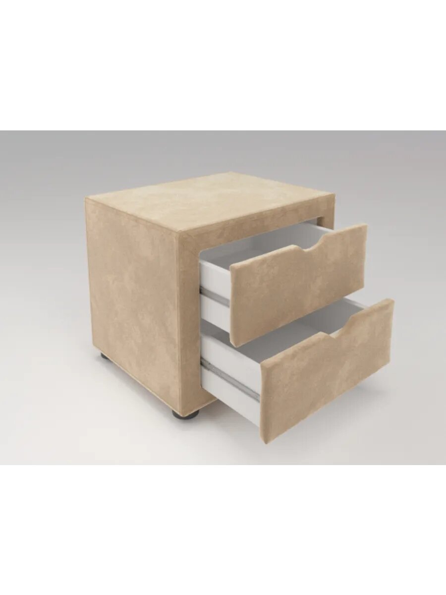 Тумба Монмар, бежевый велюр