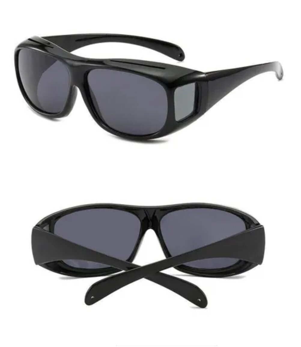 Очки "HD Vision", антибликовые, пластик, чёрные, для водителей