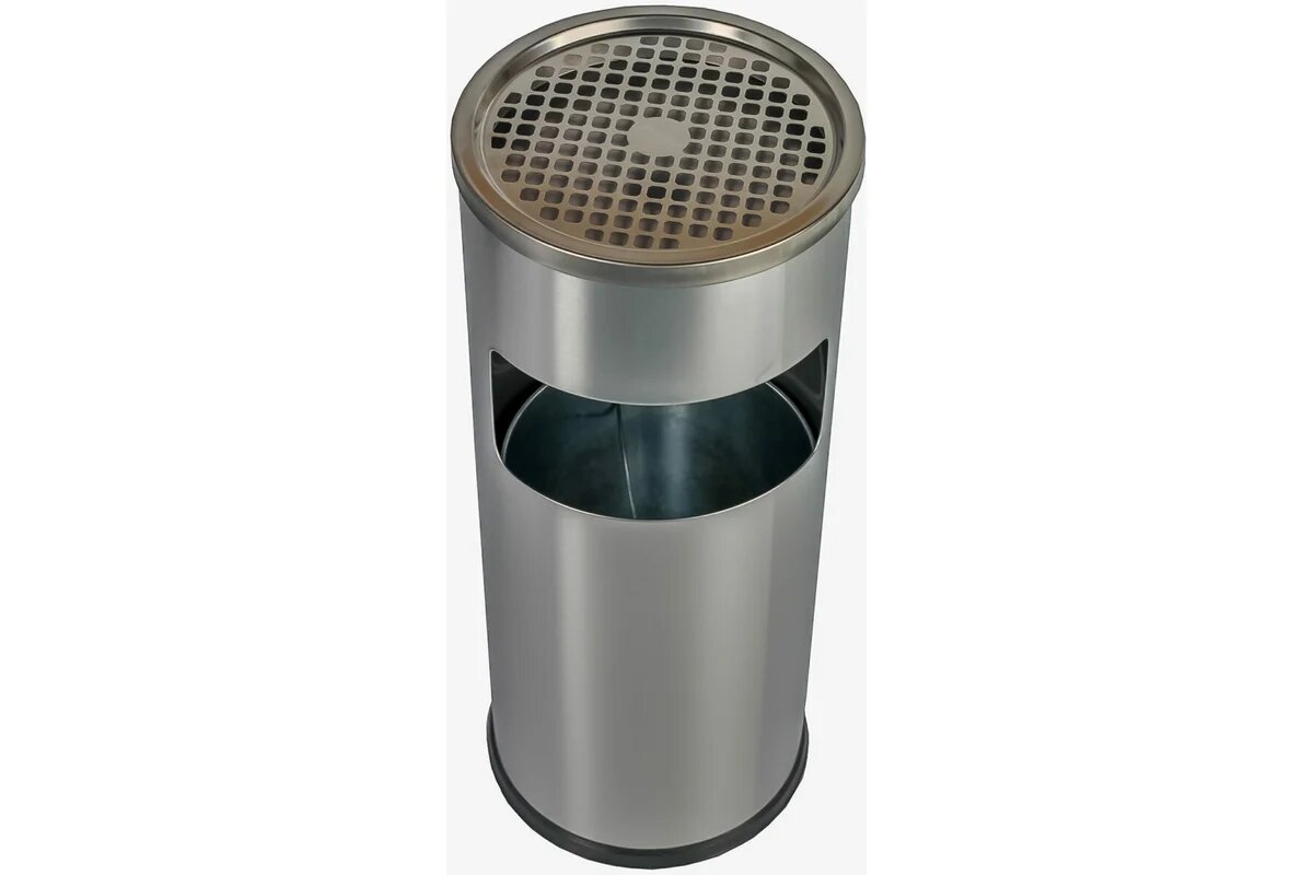 Ksitex Урна уличная с пепельницей GBA-20L нержавеющая сталь 20л. 33256