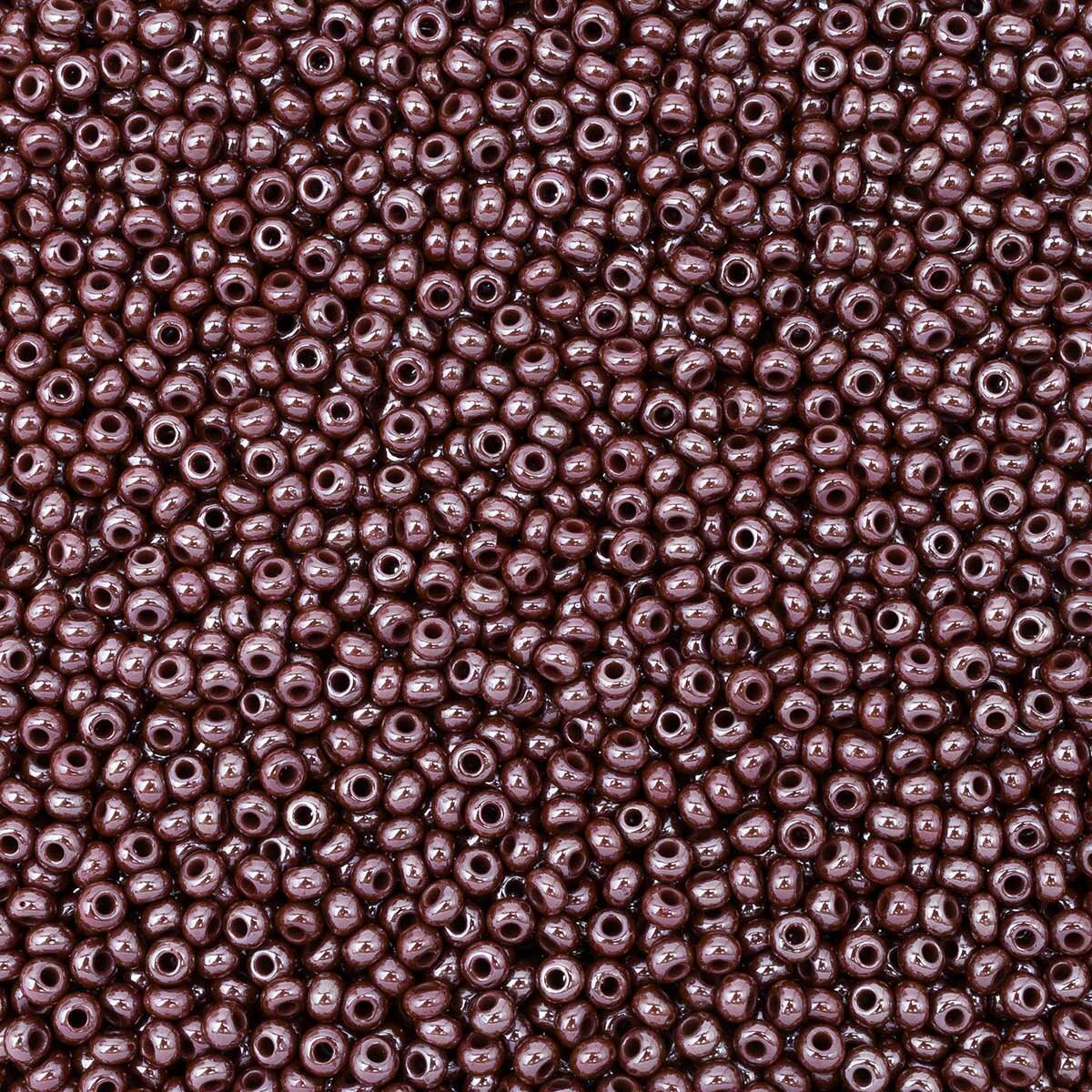 Бисер Preciosa 10/0 (2,3 мм), непрозрачный с жемчужным покрытием, 50 г, цвет № 18600