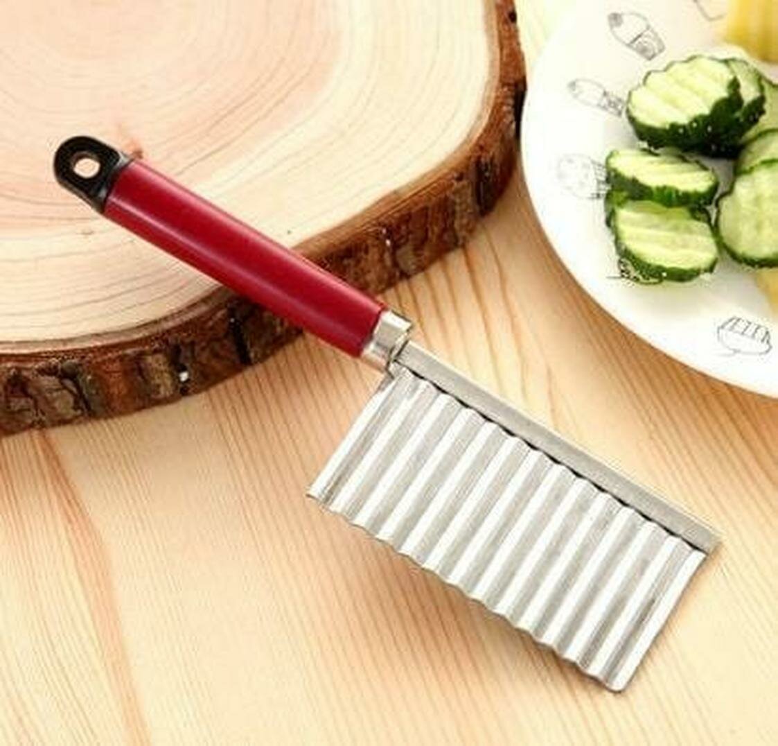 Нож для фигурной резки овощей, фруктов, сыра 2 штук, длина 21.5 см