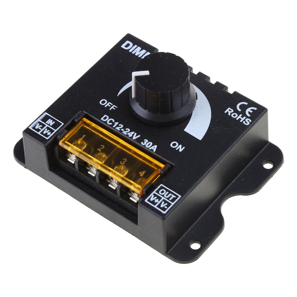 DC 12V 24V 30A Светодиодная Лента Диммер PWM Регулятор Затемнения для Регулировки Ручки Диммера ВКЛ/Выкл с Алюминиевым корпусом