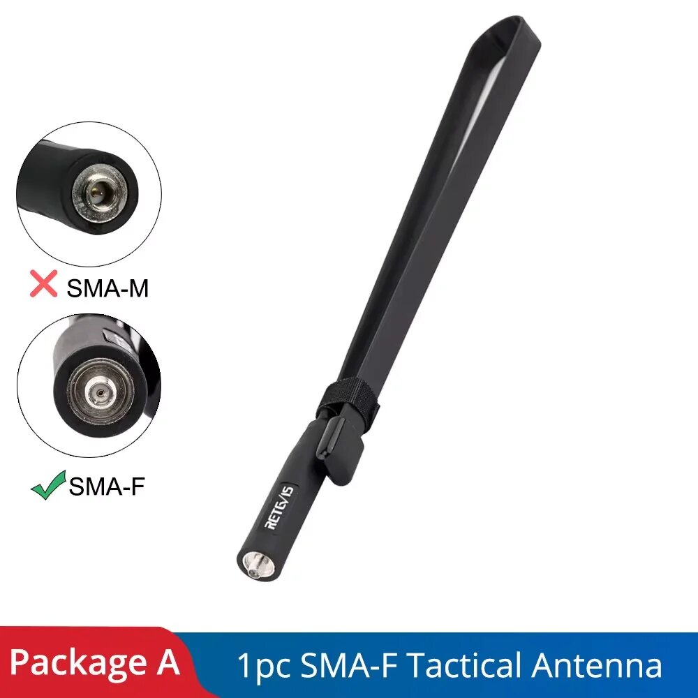 Retevis HA02 черная складная антенна для рации 1pc SMA-F antenna