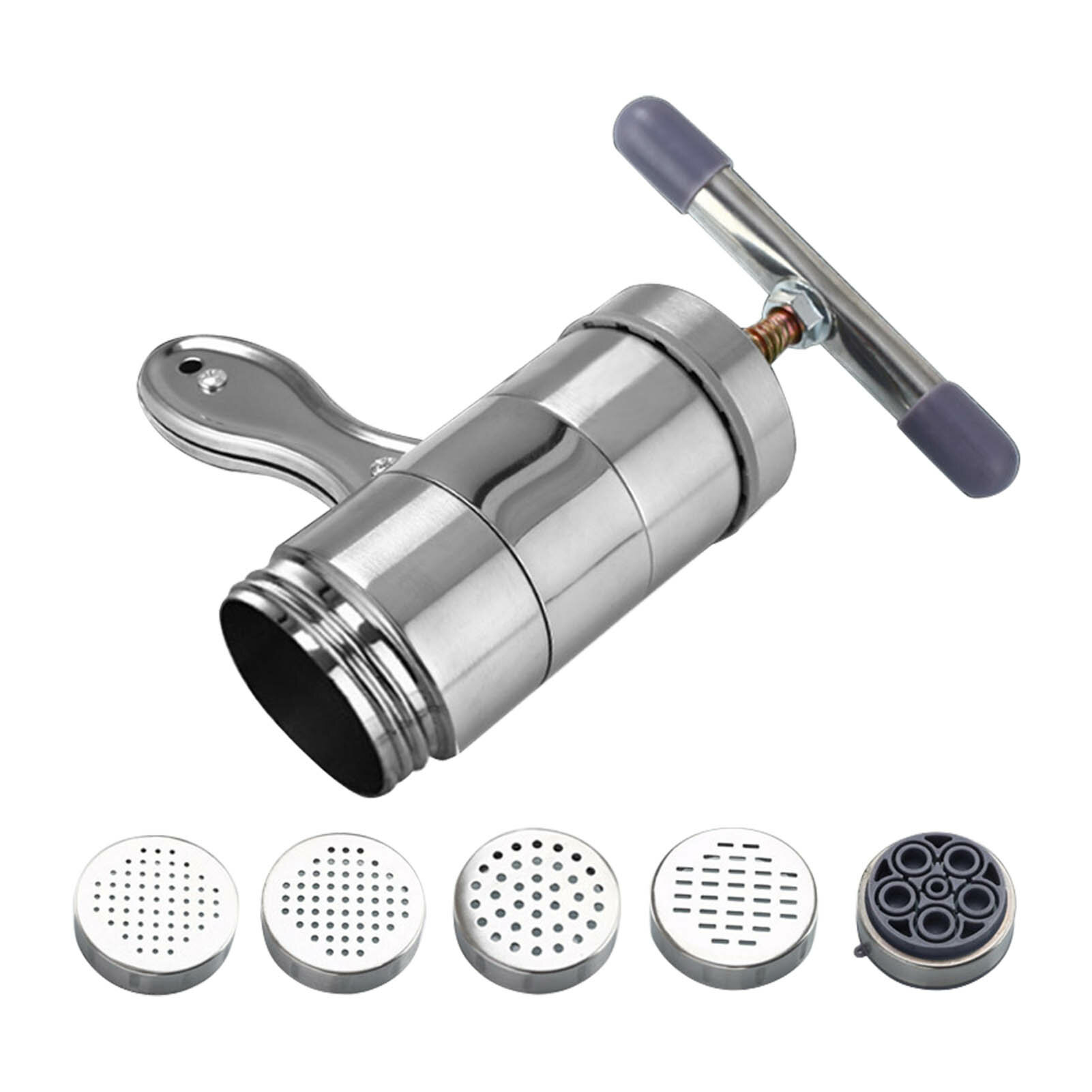 Ручная пресса с макаронной пастой из нержавеющей стали ручной лапши изготовления машины с 5 плесенью для лапши