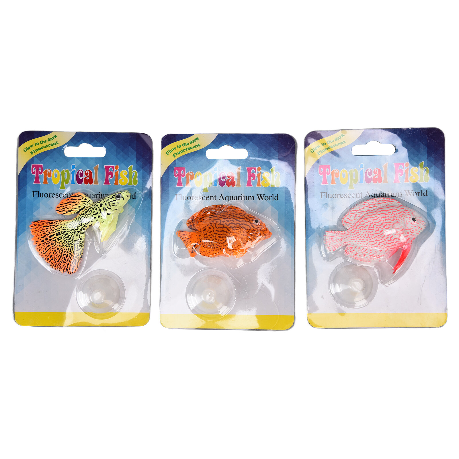 3Pcs Simulation Tropical Fish Landscaping Decorations Fake Guppy Angelfish for Tank Aquarium