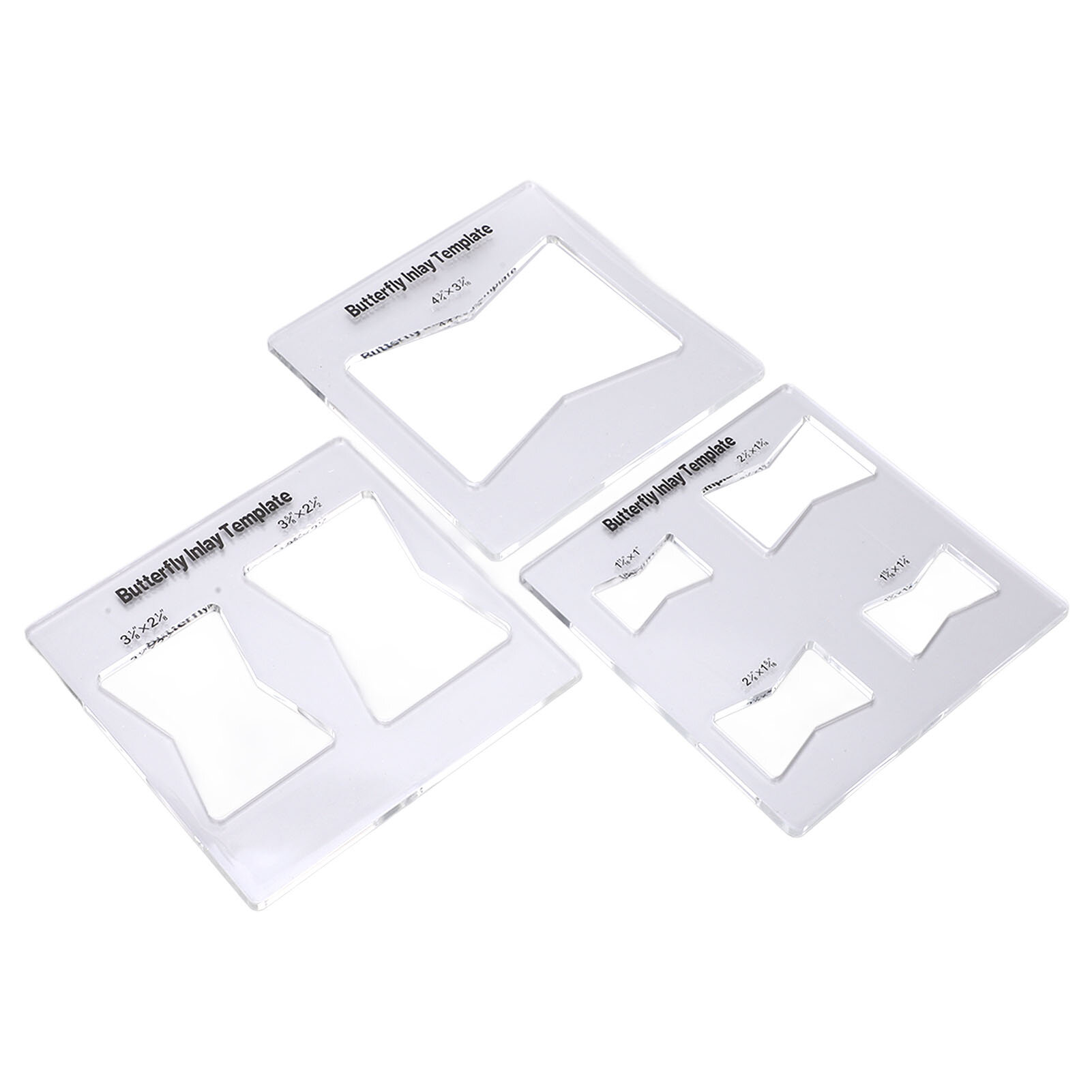 3 шт. Шаблоны для инкрустации в виде бабочек, декоративные шаблоны для фрезерования деталей из дерева.