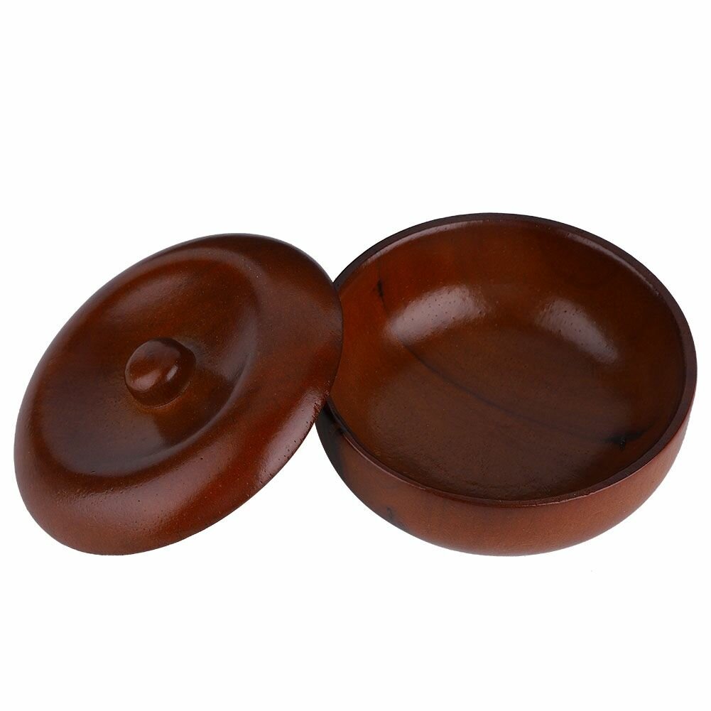 Мужская чаша для бритья с крышкой, чаша для пенящегося мыла и крема из резиновой древесины для гладкого бритья, удобная и прочная конструкция