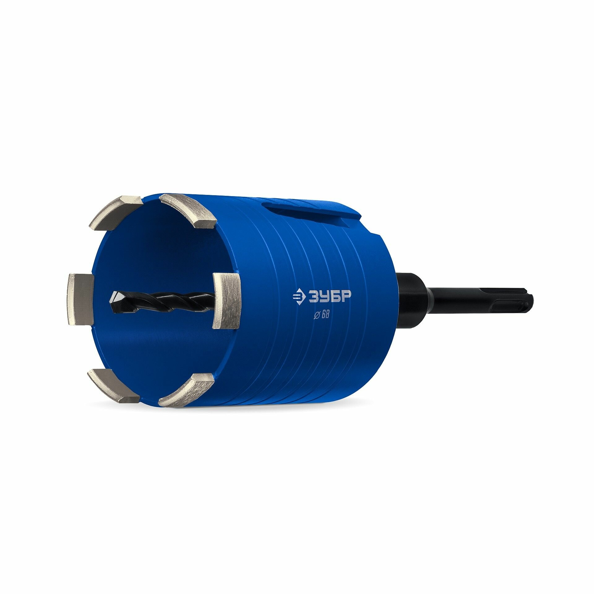 ЗУБР АСК d 68 мм (М16, рабочая глубина 75 мм, лазерная сварка), алмазная сегментная коронка для подрозетников, Профессионал