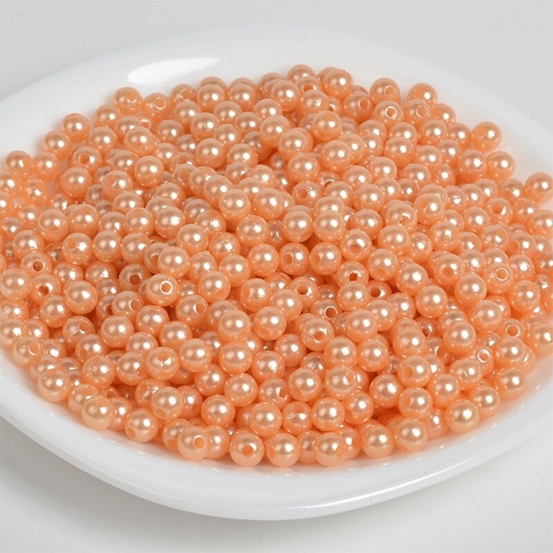 Бусины Magic 4 Hobby круглые, перламутр, 4 мм, цвет 007 персик, 50 г, 1500 шт (БУС. MH. КР.04.007.01)