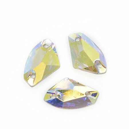 Стразы TESORO пришивные, акриловые, Resin Crystal, цвет AB Crystal, 11,5х19 мм, 10 шт (TS. ED9.2.10)