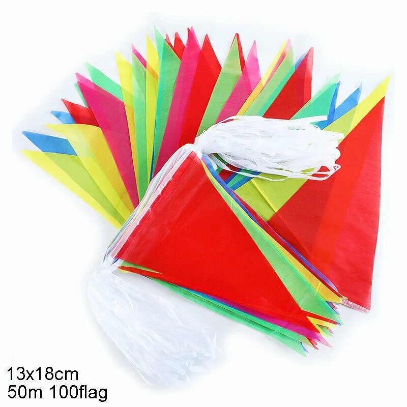 DUTRIEUX Красочные треугольные флажки 50/100 м 13x18cm