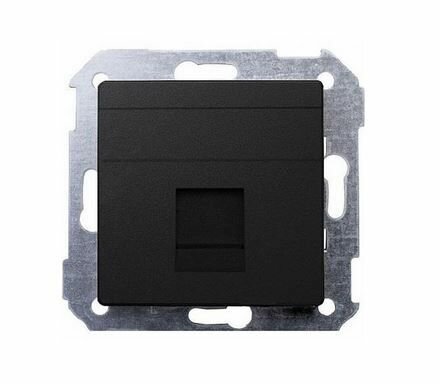 1 шт. Simon 75 Мех Графит Адаптер на 1 RJ-45 82005-38