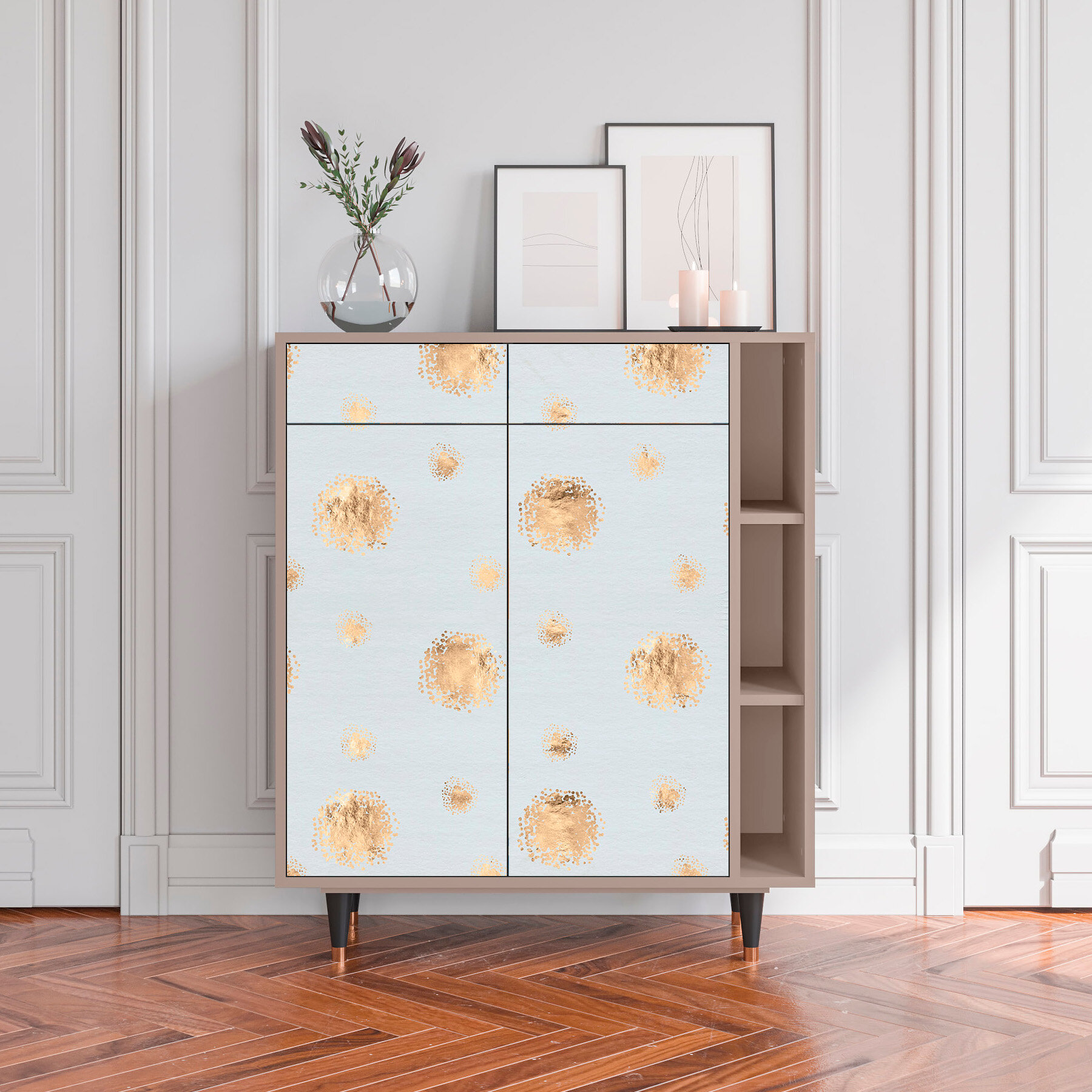 Комод - STORYZ - BS6 Sky Latte, Размер - 94 x 110 x 41 см, Цвет корпуса - , Бежевый