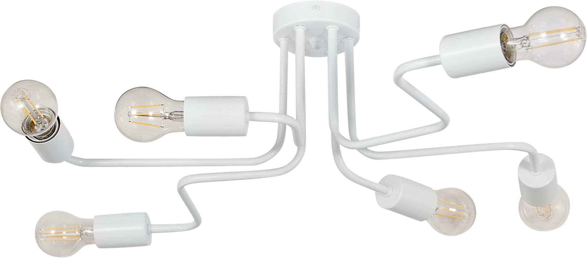 Люстра потолочная Vitaluce Лабиринт 6 ламп 18м² Е27 цвет белый матовый