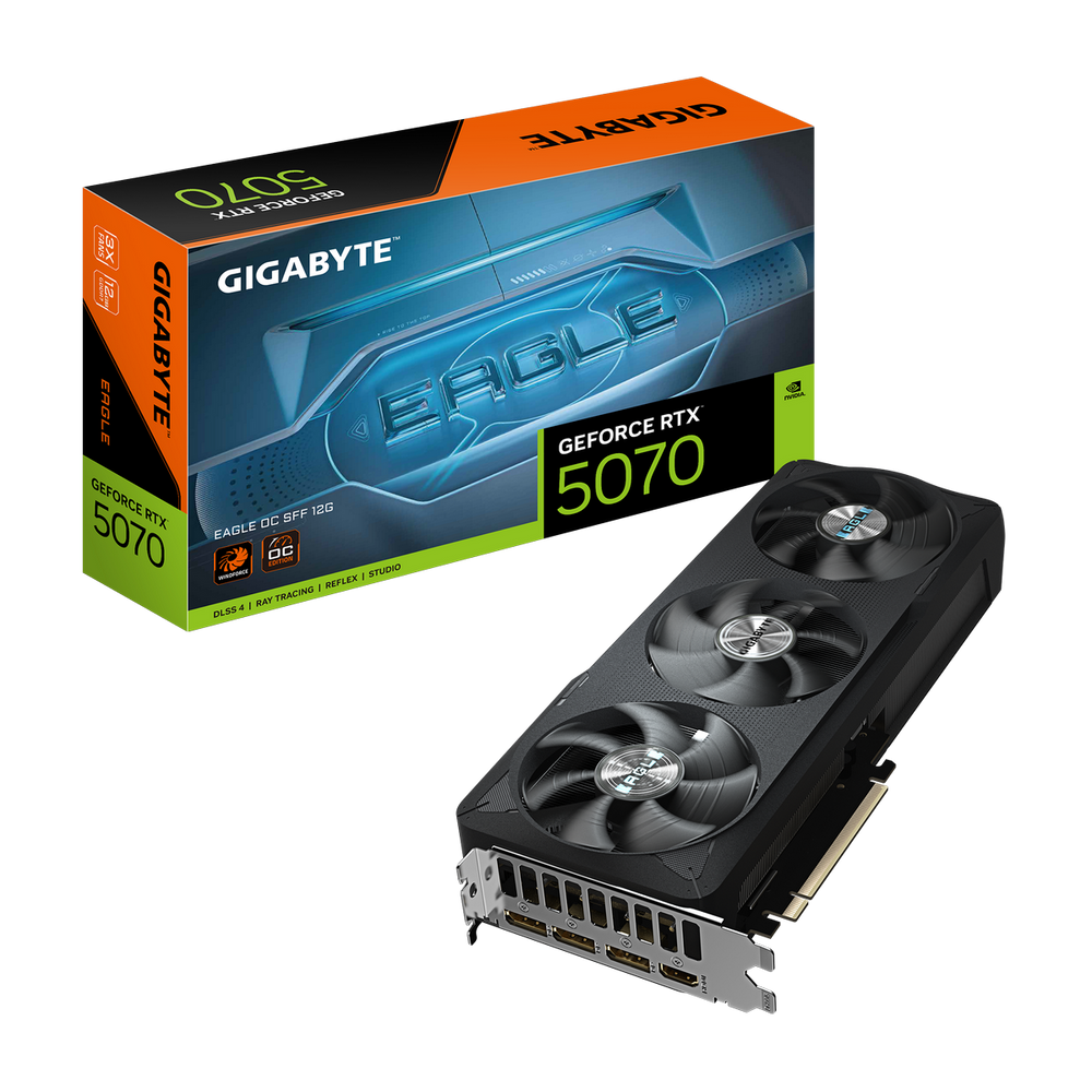 Видеокарта Gigabyte RTX5070 EAGLE OC SFF 12GB GDDR7 192bit 3xDP HDMI 3FAN RTL