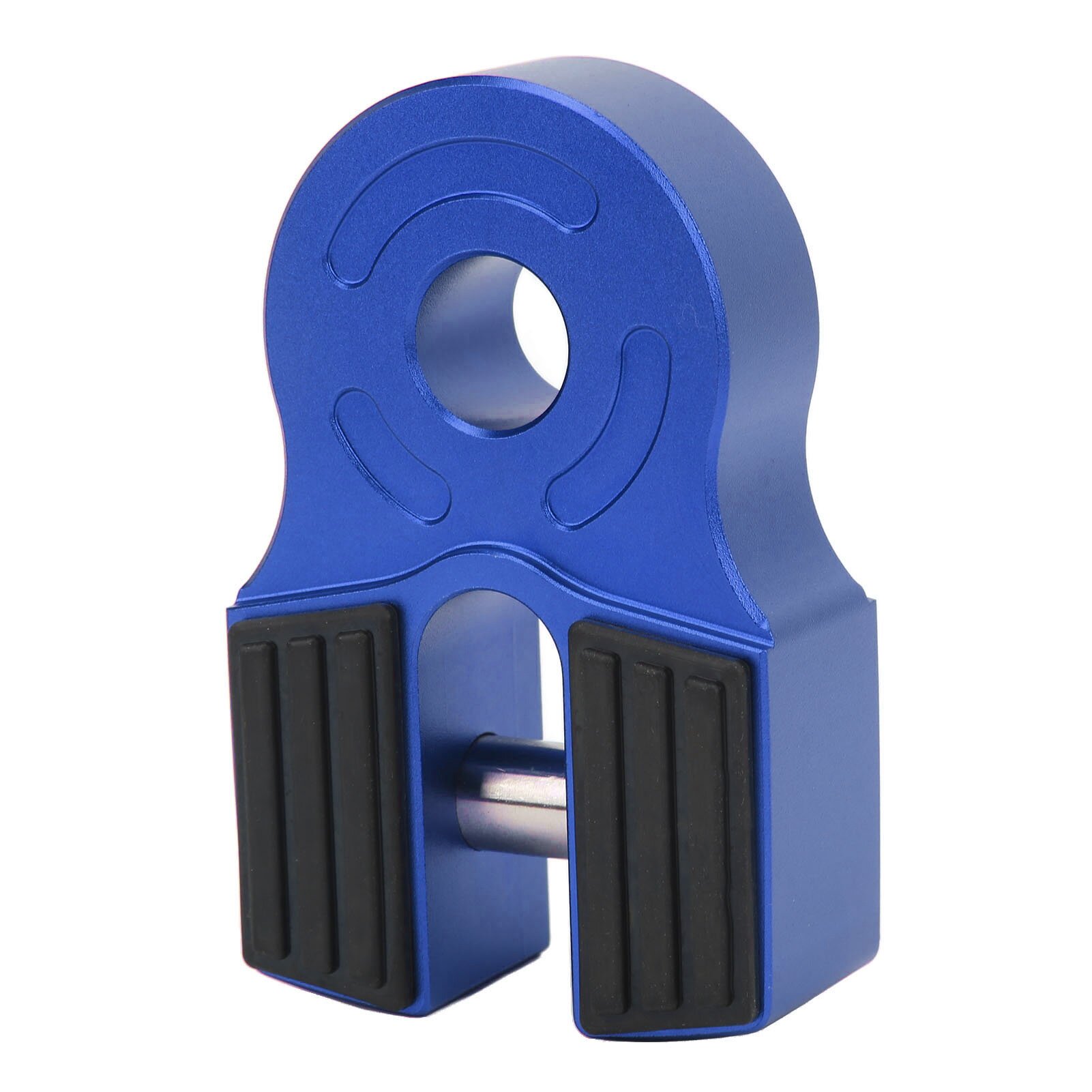 Крепление для лебедки 30000 фунтов с железным штифтом и резиновым защитным кожухом, универсальное D-образное кольцо для пикапа ATV, мягкая скоба, синяя