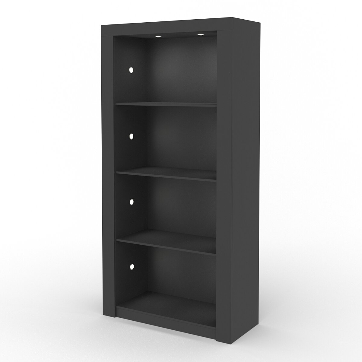 Стеллаж "афродита" №4-1 (задняя стенка - ДВП), Черный. Производитель товара - компания Westcom.