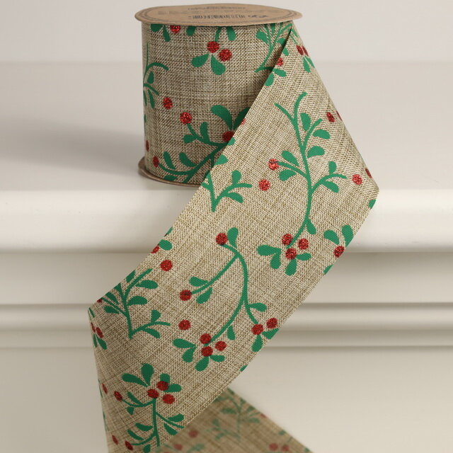 Декоративная лента Red Berries 270*6 см кофейная, Koopman, ANM800580-2