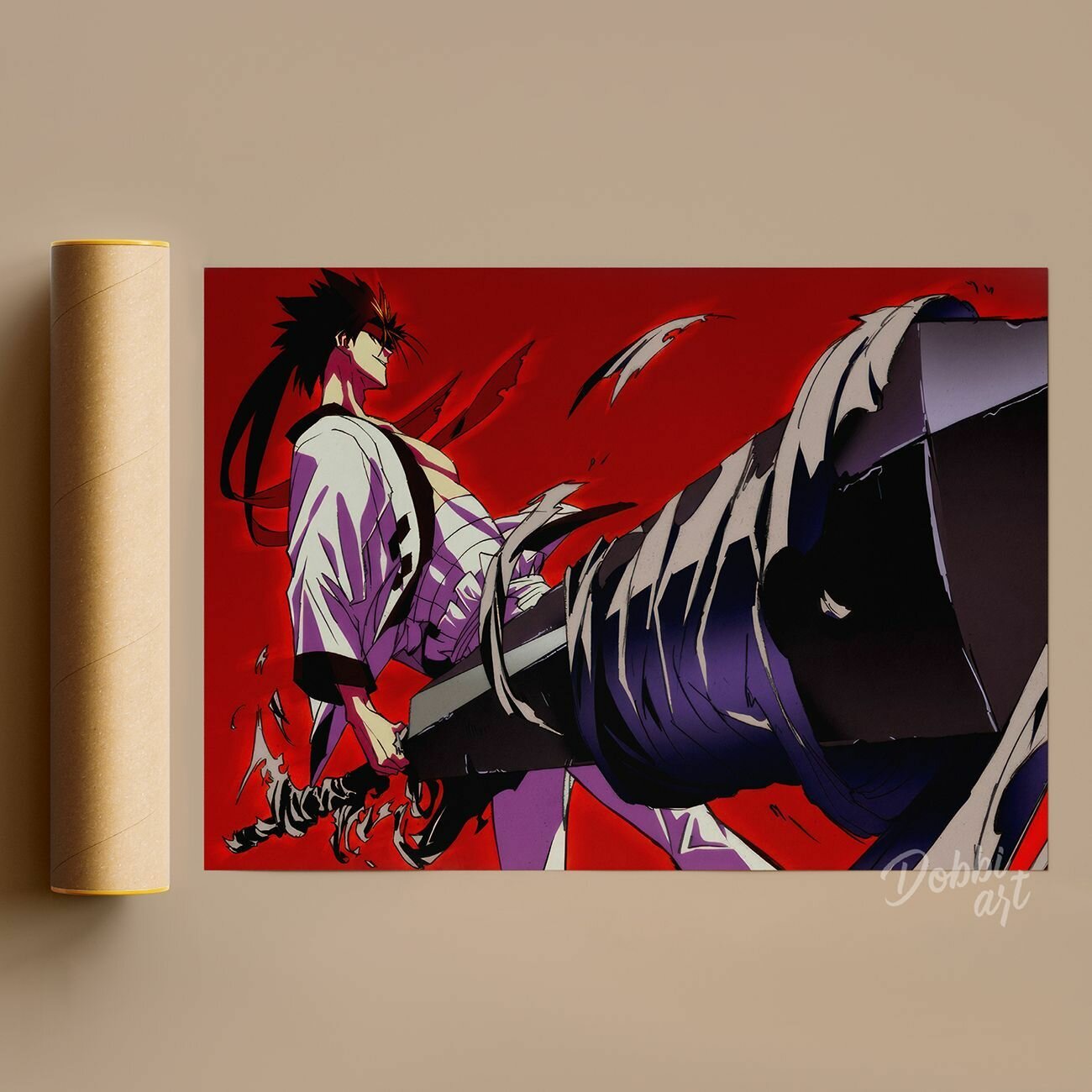 Постер Rurouni Kenshin 30х40 см без рамы/Аниме Манга Rurouni Kenshin Бродяга Кэнсин Сагара Саносукэ/ Плакат по Аниме, для интерьера, в подарок