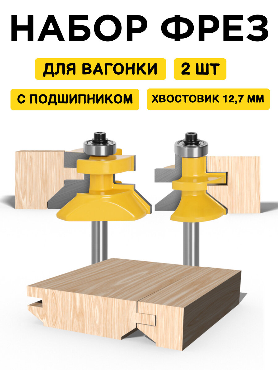 Набор фрез для вагонки 12,7 мм