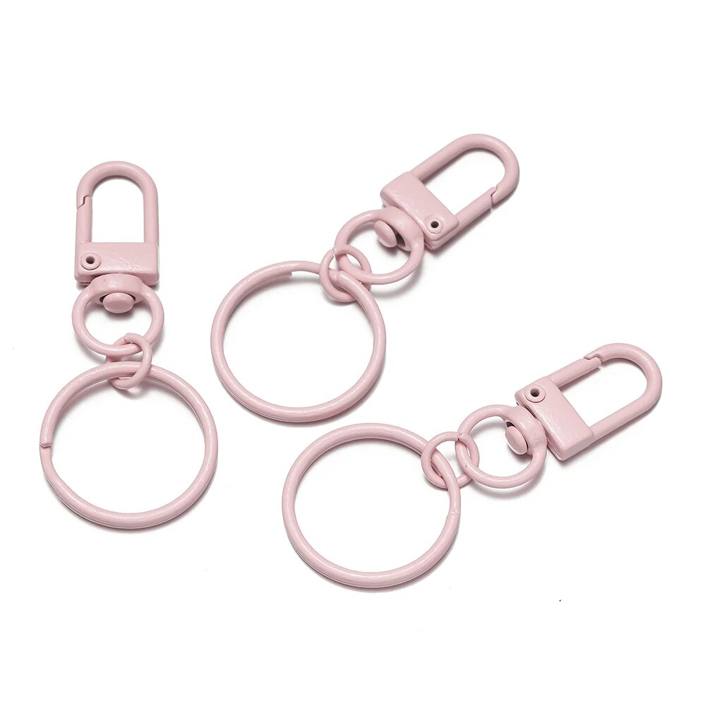 Пружинные пряжки-карабины из сплава YouYoungDifferent 5/10 шт. Розовый, 10pcs, Pink