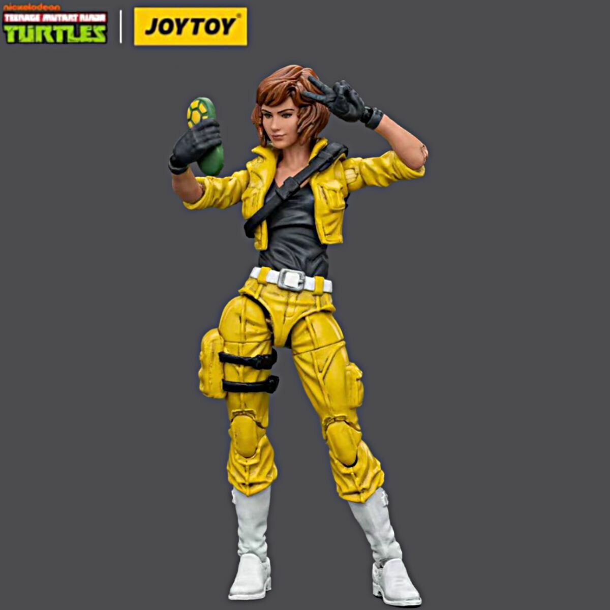 Подвижная фигурка JOYTOY TMNT 1/18 Teenage Mutant Ninja Turtles - April O'Neil Подарочные модели