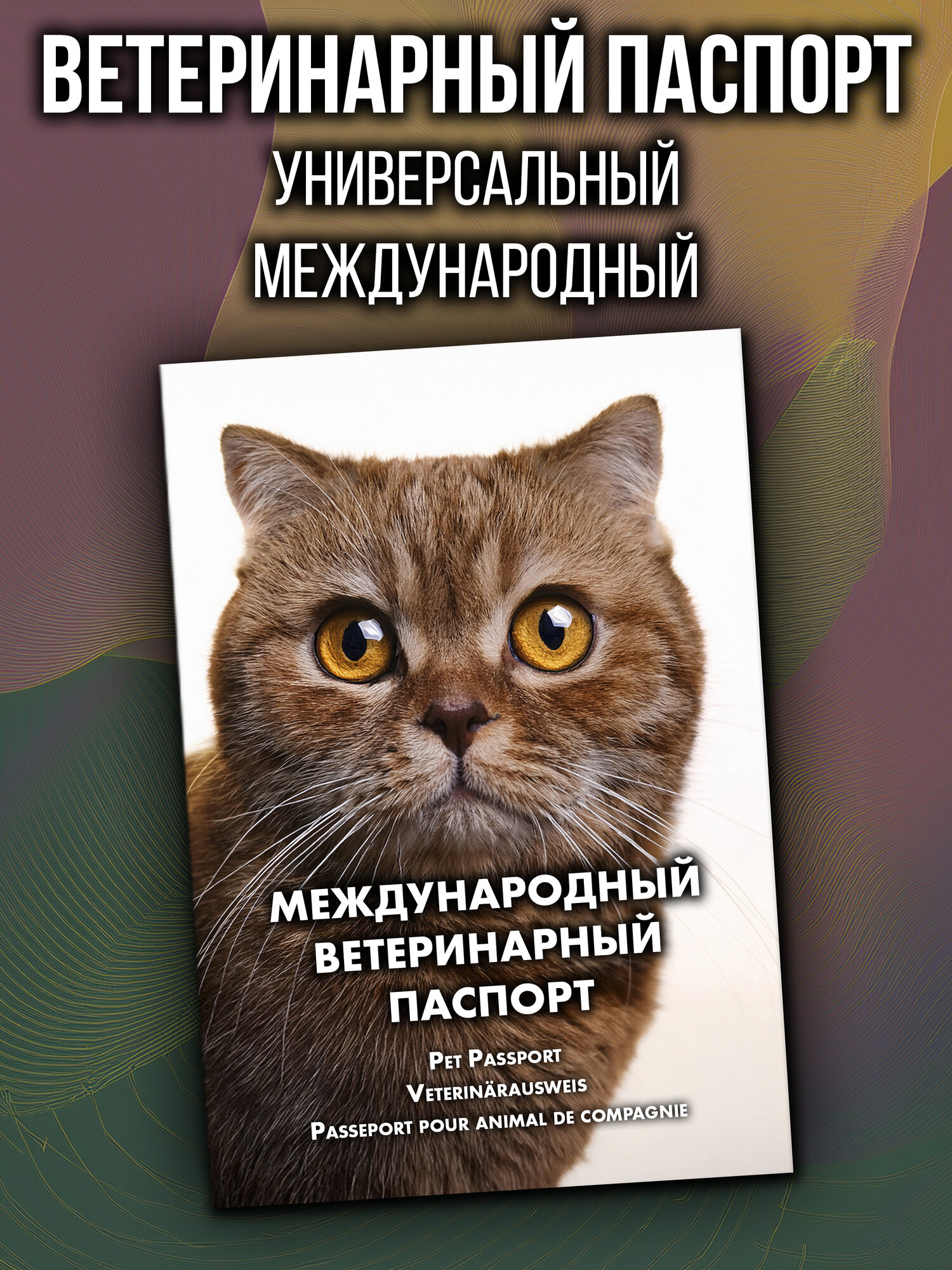 Ветеринарный паспорт для кошек, собак и любых других домашних животных, международный