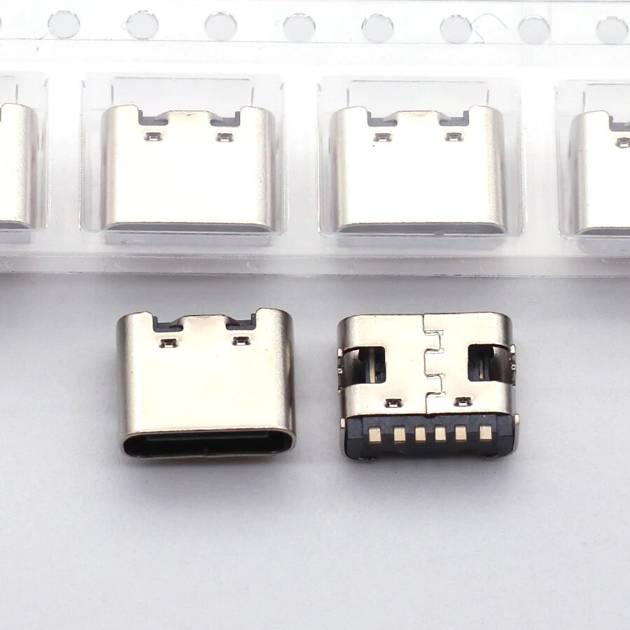 Vakdo Micro USB Type C разъем, 6-контактный, 50pcs