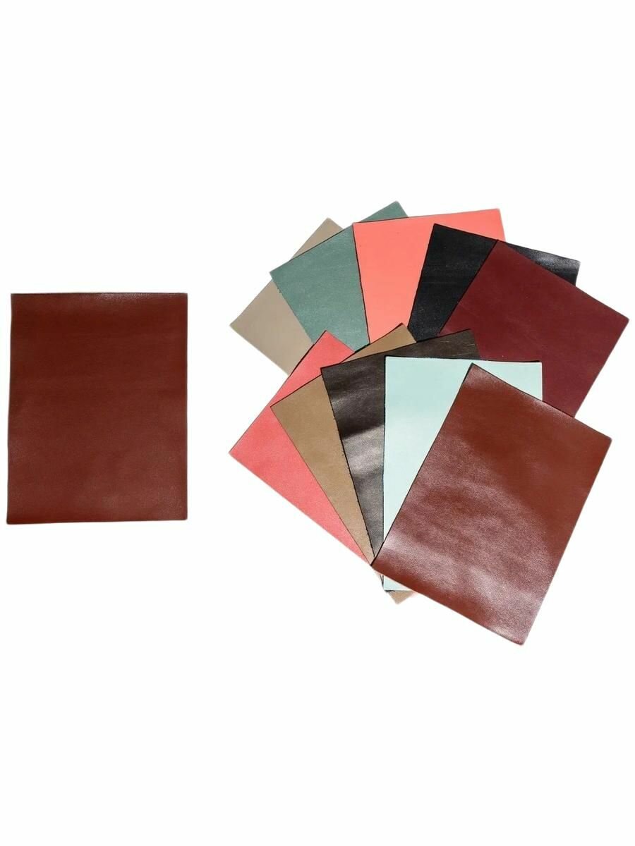 Кожа натуральная галантерейная в листах. Берг 1.2-1.4 мм. Вишня. А4.