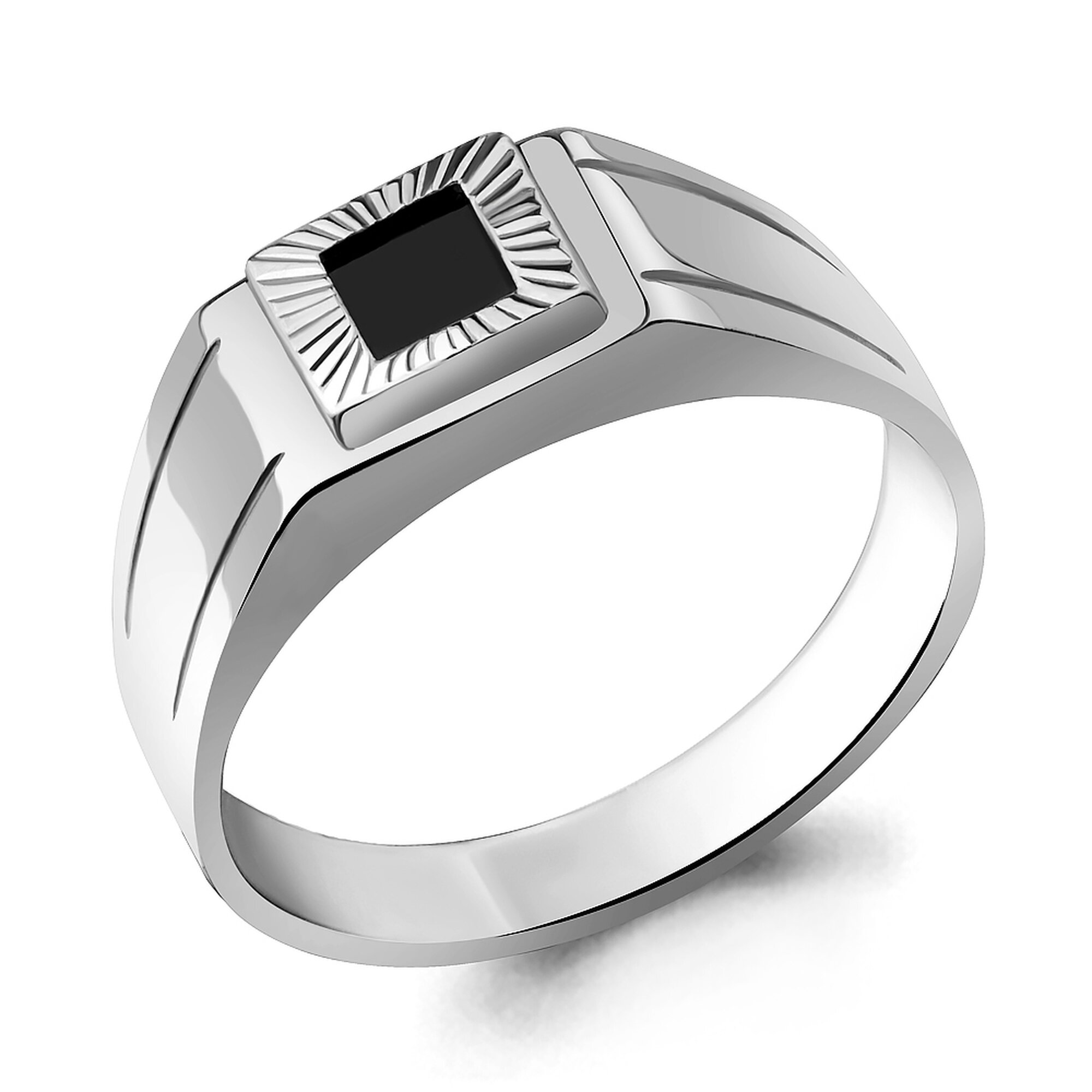 Печатка, серебро, 925 проба, родирование, фианит