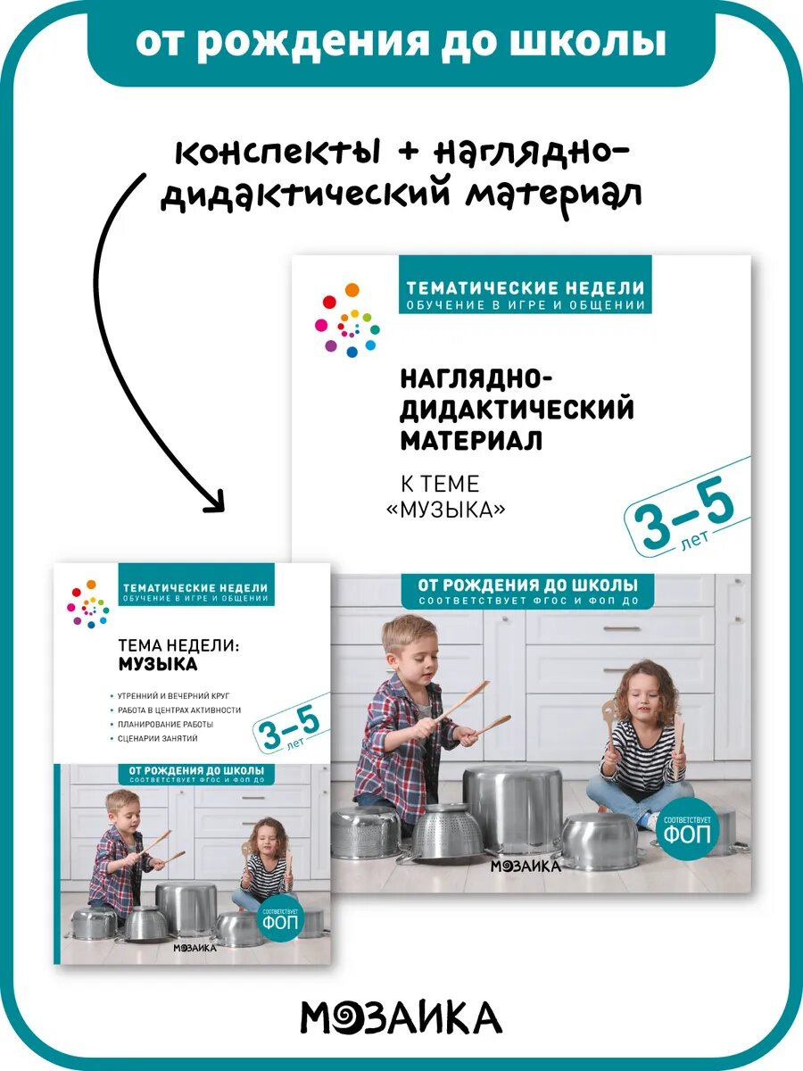 Конспекты и наглядно-дидактический материал от рождения до школы для занятий с детьми 3-5 лет, Музыка, ECERS